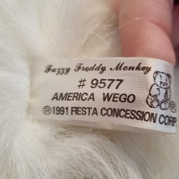 Fiesta | Toys | Vintage Fuzzy Freddy Monkey 5 Long Plush White Fur 9577 ...